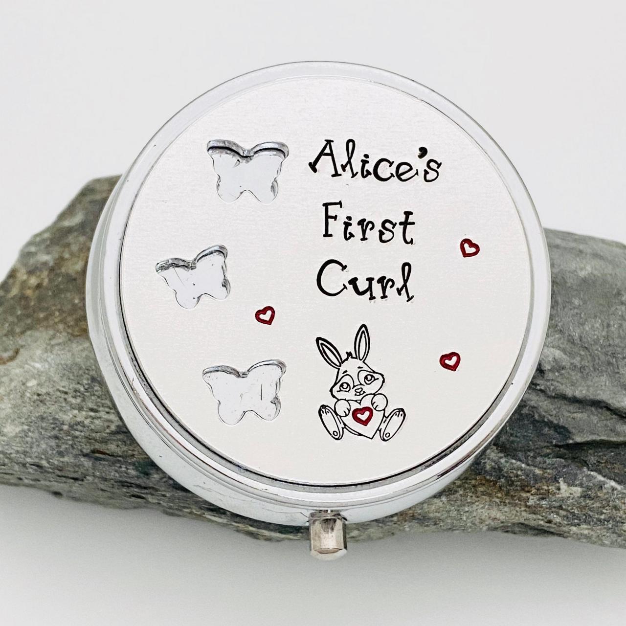 Personalised First Curl Box, Baby Shower, Baby Keepsake, Christening ...