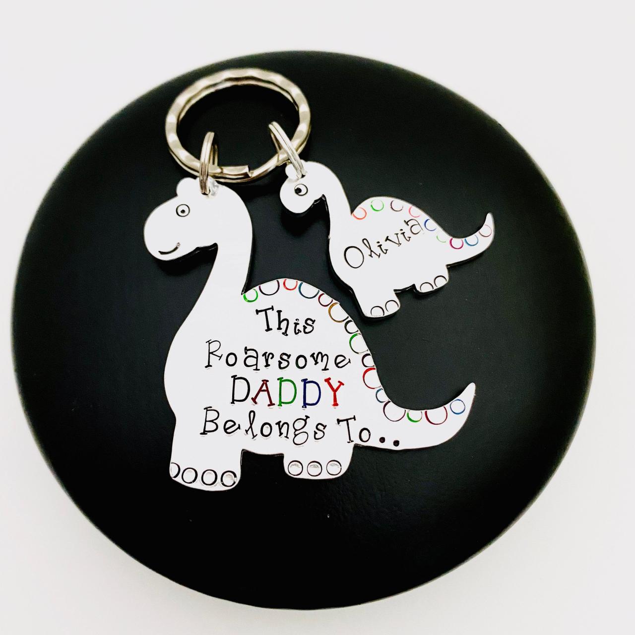 This Roarsome Daddy Belongs To Keyring, Dinosaur Keychain, Fathers Day ...