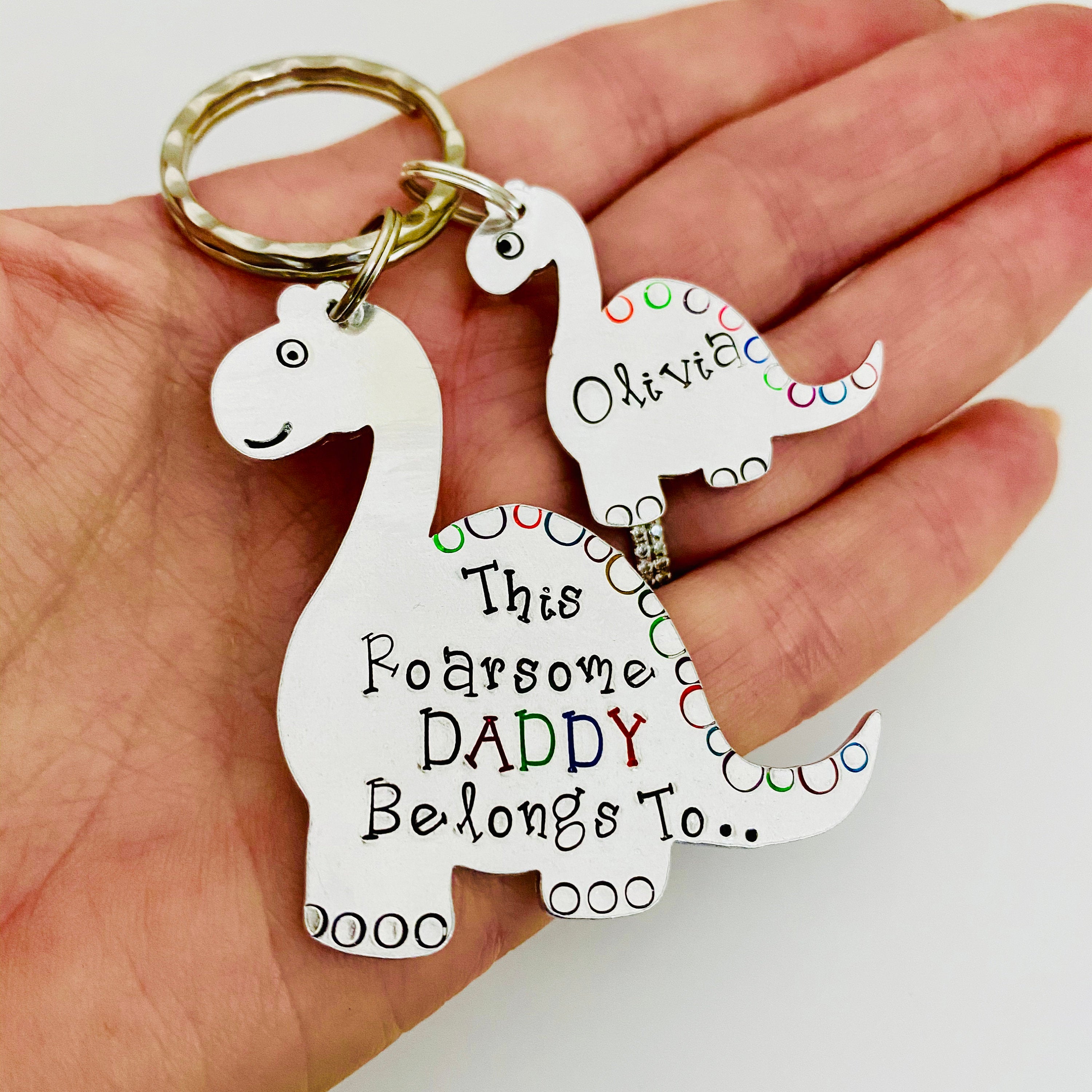 This Roarsome Daddy Belongs To Keyring, Dinosaur Keychain, Fathers Day ...