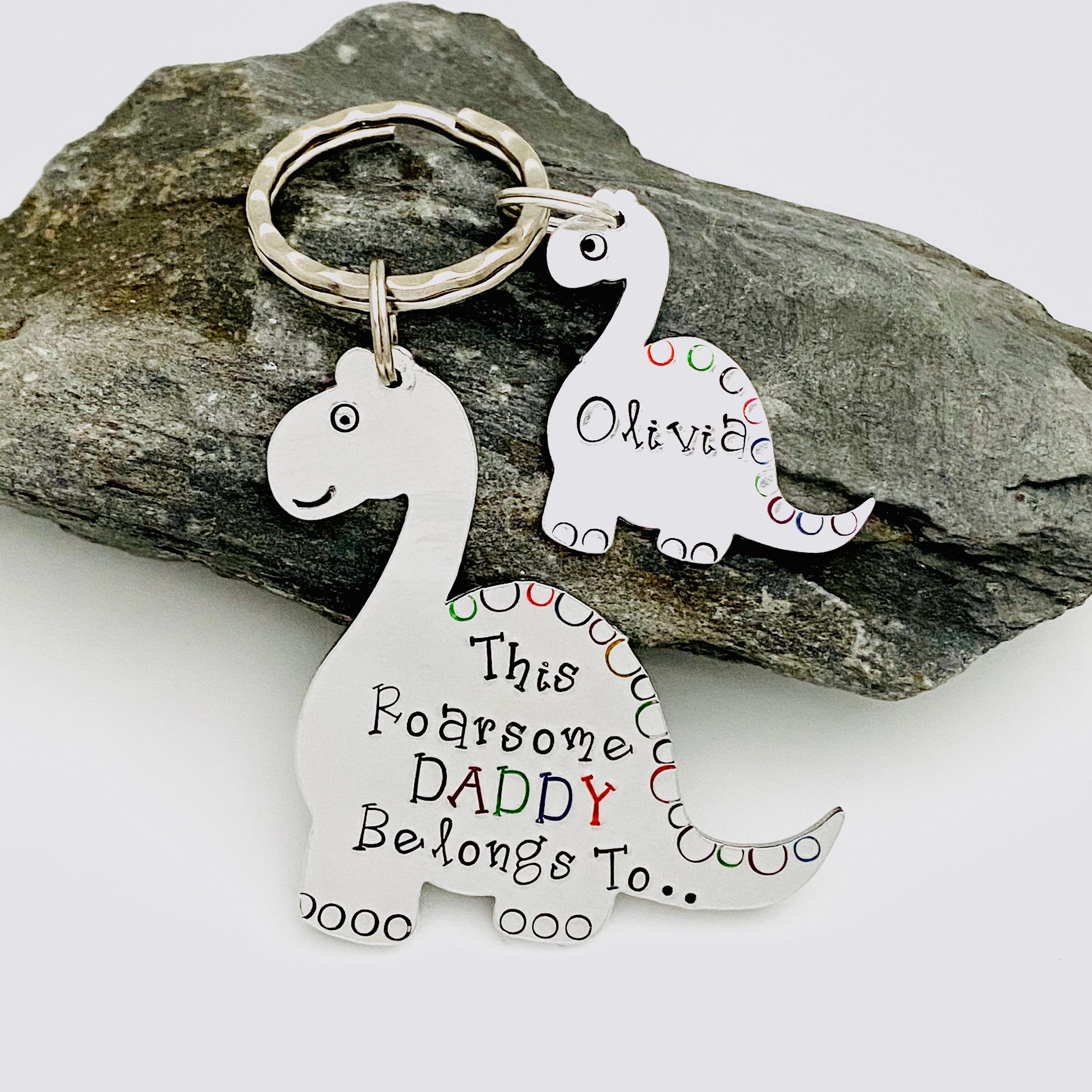 This Roarsome Daddy Belongs To Keyring, Dinosaur Keychain, Fathers Day ...